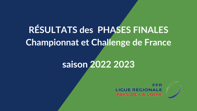 Résultats des phases finales Championnat et Challenge de France saison ...
